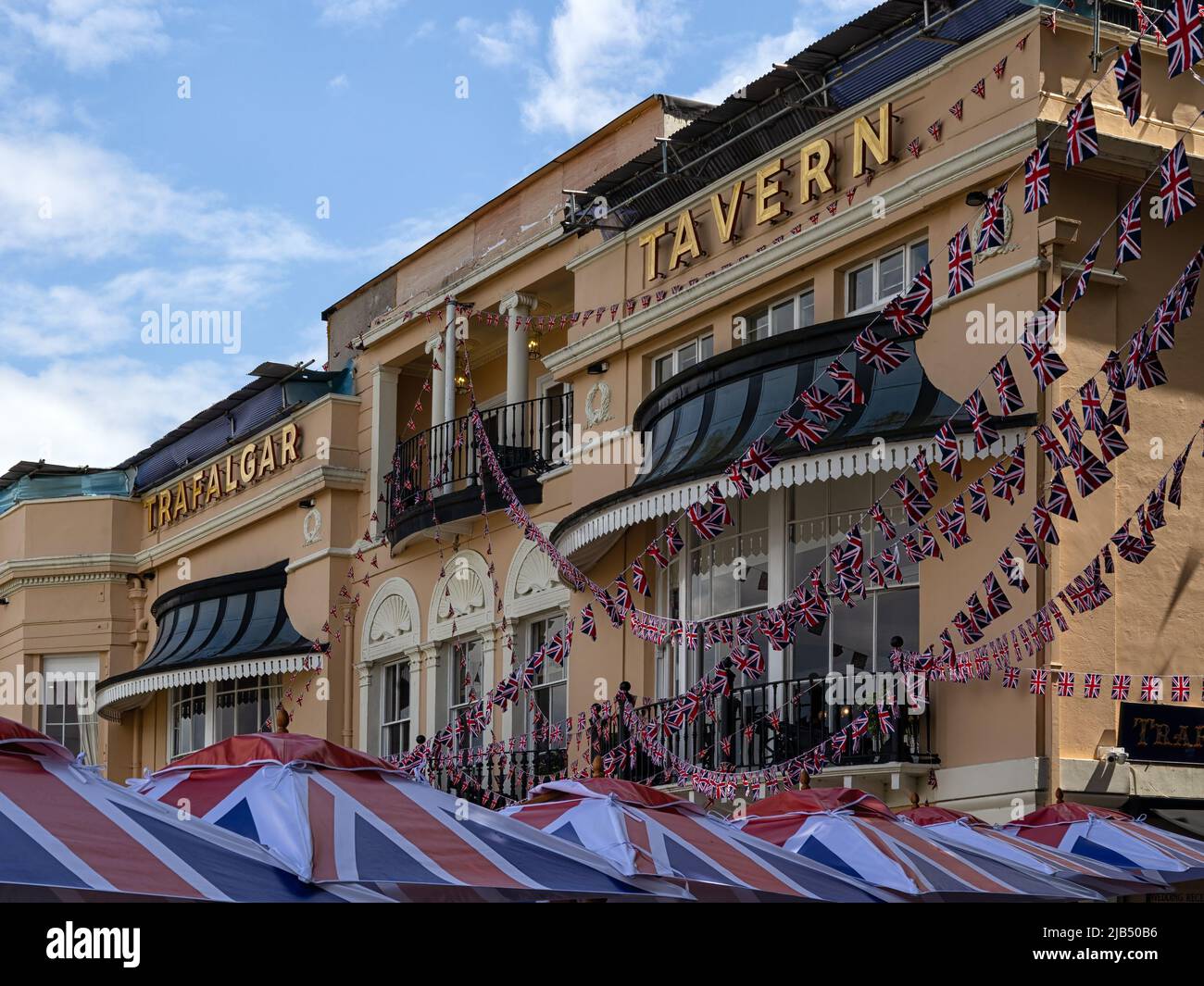 LONDON, UK - JUNE 01, 2022: Exterior view of Trafalgar Tavern pub at ...
