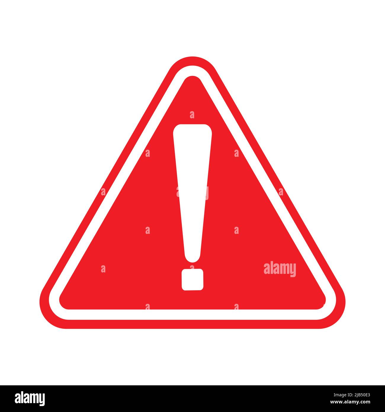Exclamation mark symbol,Red Warning Dangerous icon on white background ...