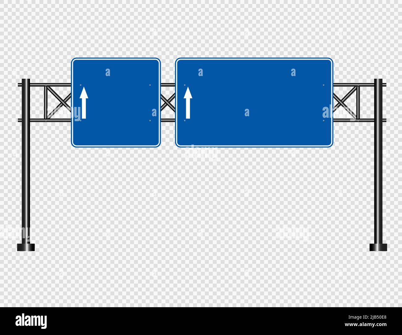 Blue traffic sign,Road board signs isolated on transparent background ...
