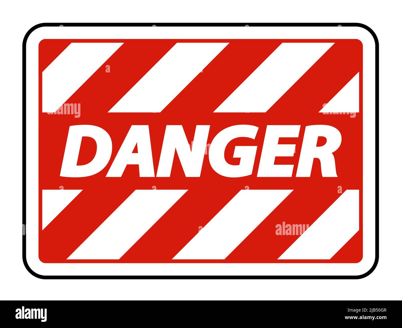 Danger Sign On White background Stock Vector Image & Art - Alamy