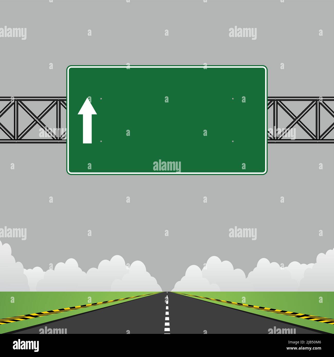 Road highway signs,Green board on road,Vector llustration Stock Vector ...