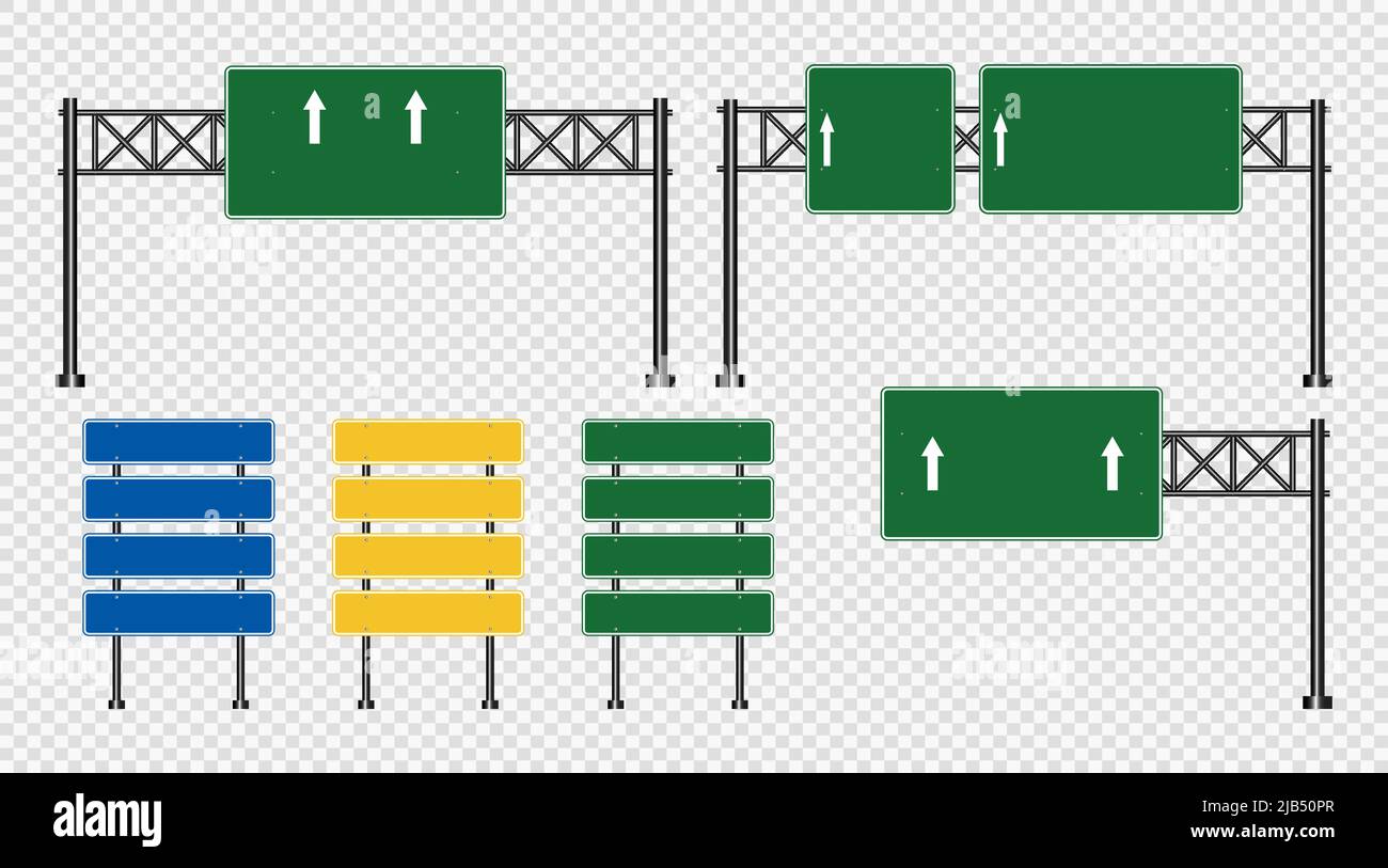 Traffic sign,Road board signs isolated on transparent background.Vector ...