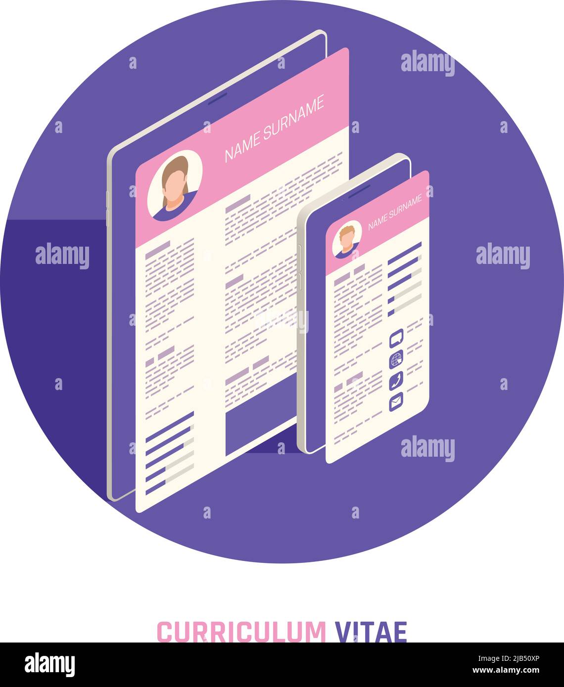 Self promotion branding strategies circular composition with resume cv ...