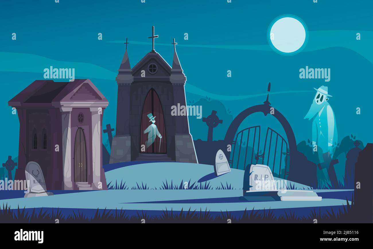 Mausoleum crypt graveyard art Stock Vector Images - Alamy