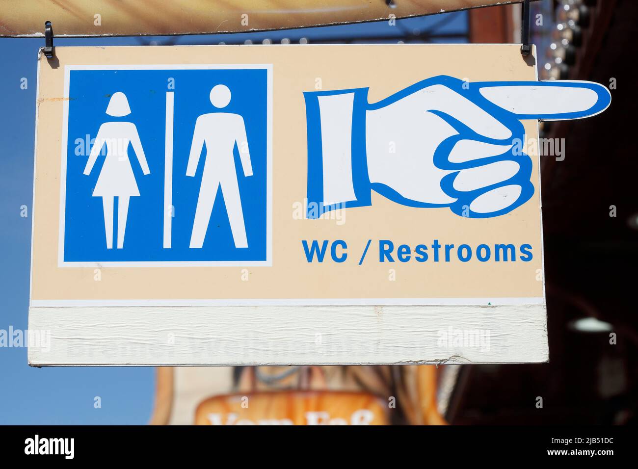 Sign WC, toilet, Volkfest Osterwiese, Bremen, Germany Stock Photo - Alamy
