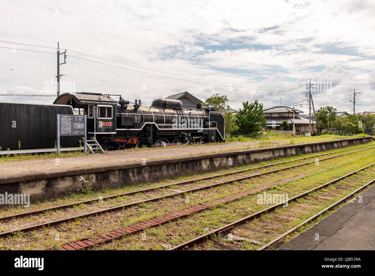 Old Steam locomotive in the platform of Kyu Taisha Eki (Former Taisha ... Old Steam locomotive in the platform of Kyu Taisha Eki (Former Taisha ...