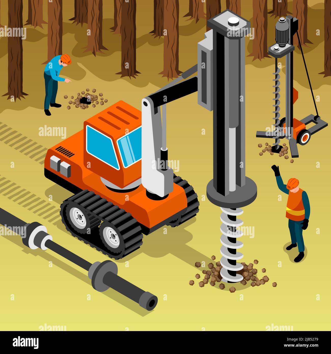 Drill sampling Stock Vector Images - Alamy