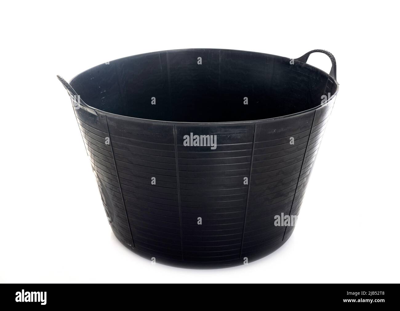 plastic bassin for horse in front of white background Stock Photo - Alamy