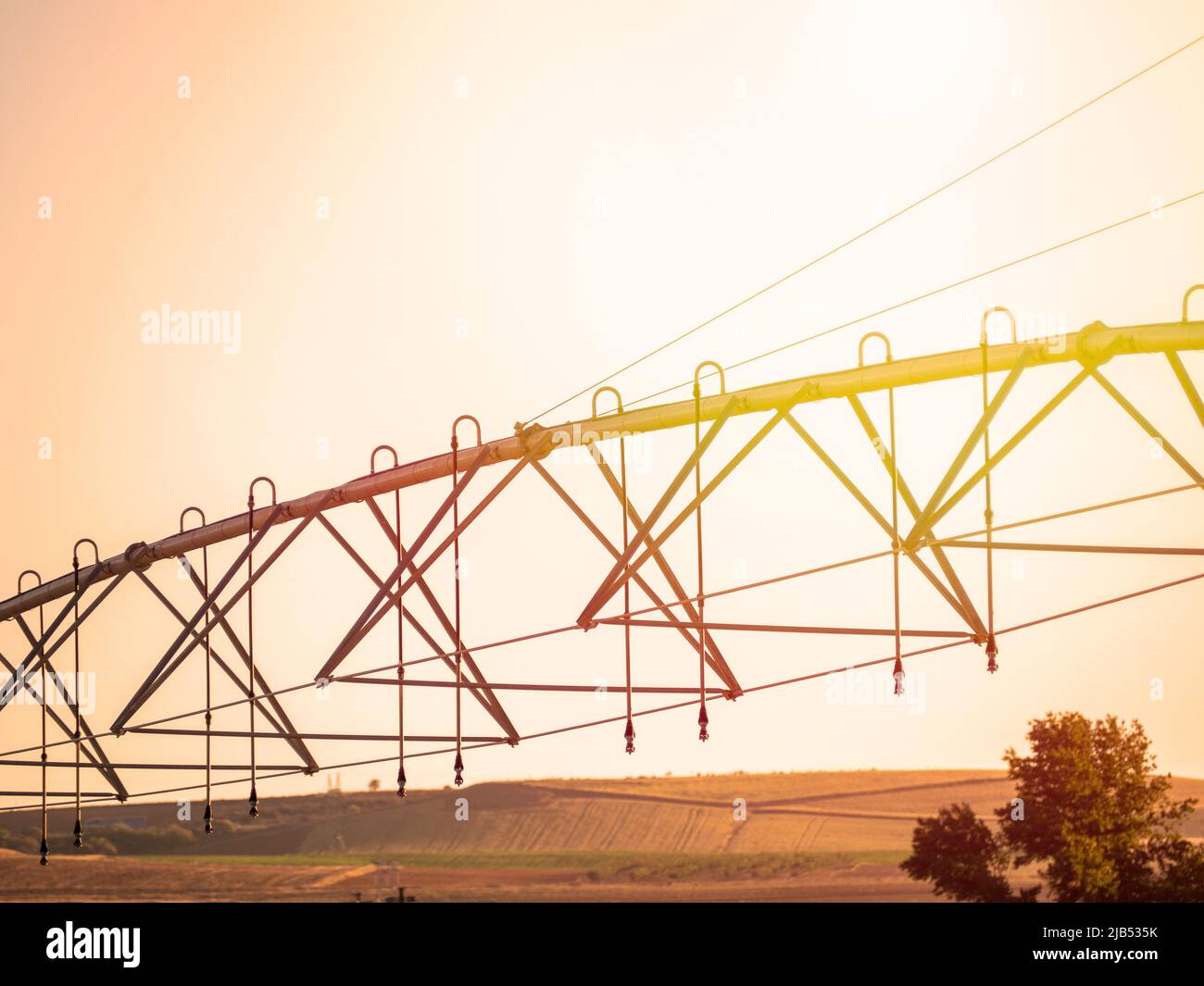 Center Pivot Irrigation System in ecological field Stock Photo - Alamy