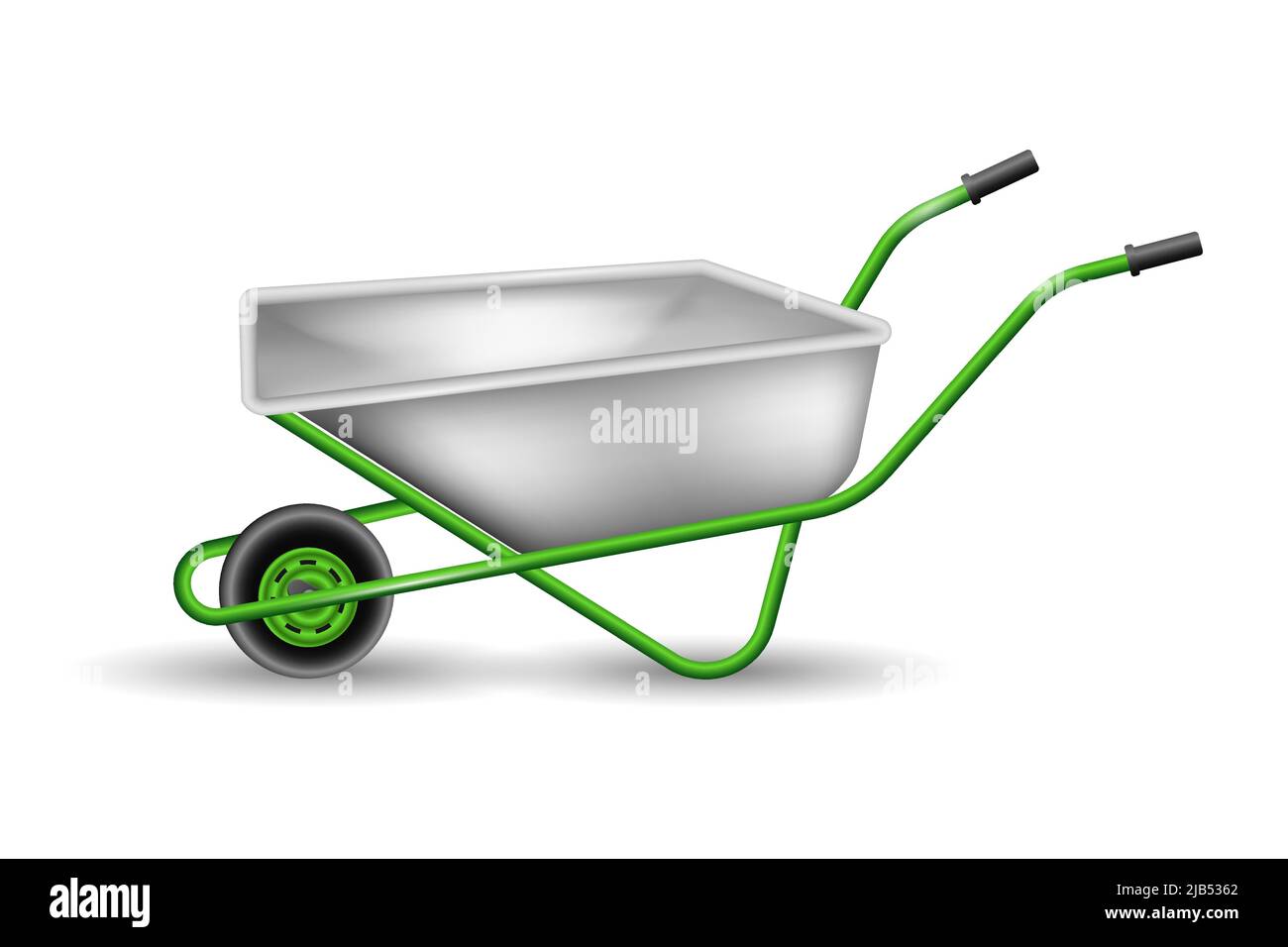 Wheelbarrow gardener Cut Out Stock Images & Pictures - Alamy