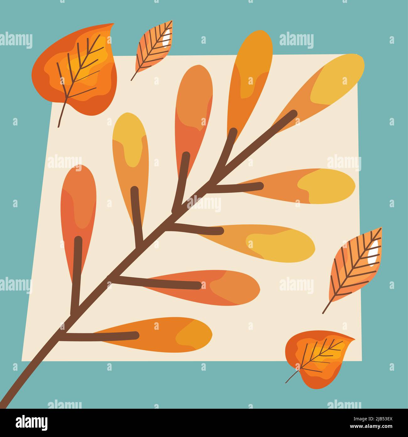 autumn season square frame Stock Vector Image & Art - Alamy
