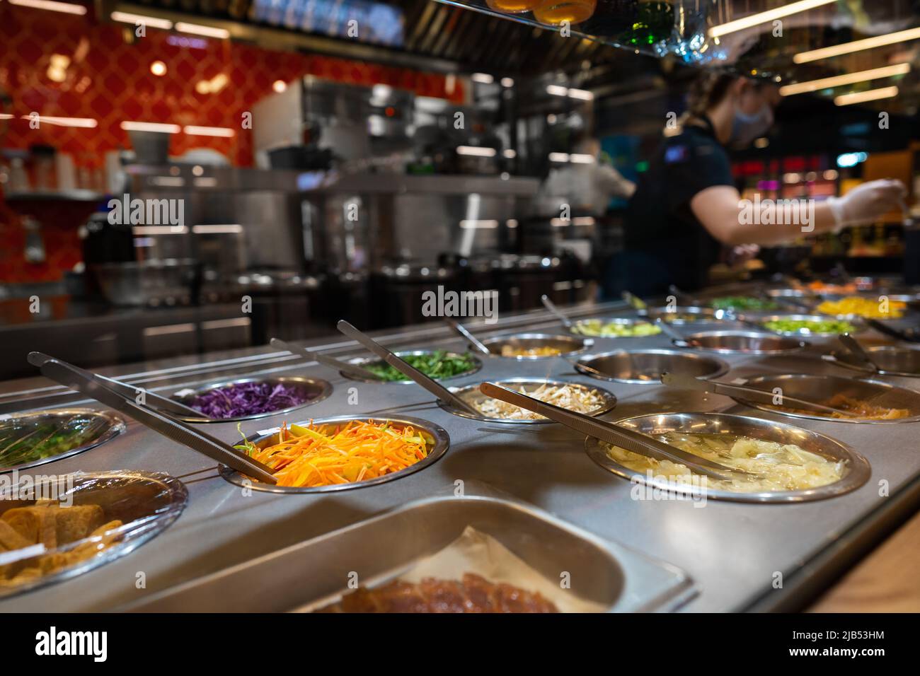 Food buffet in a restaurant close up Stock Photo - Alamy