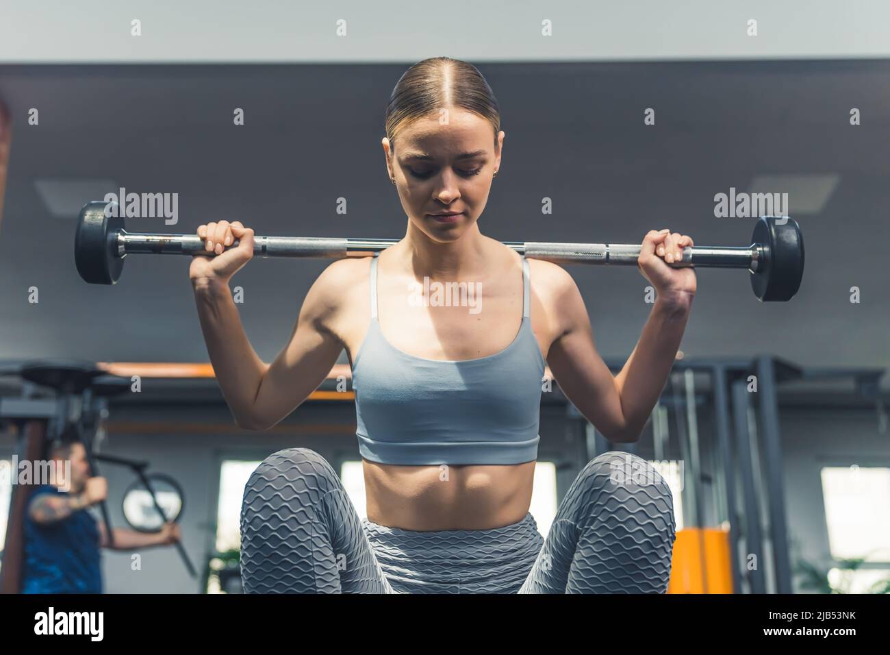 Skinny person lifting weights hi-res stock photography and images - Alamy