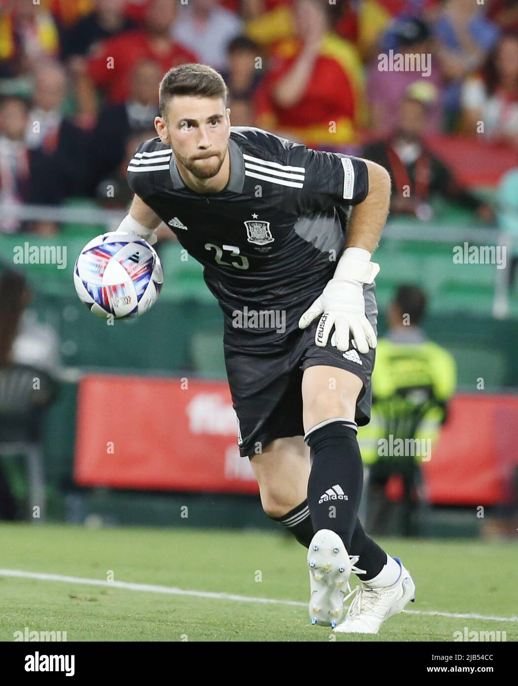 Unai Simon of Spain during the UEFA Nations League, League A - Group A2 ...