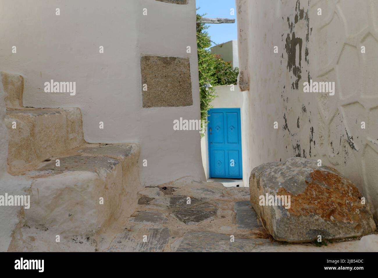 Traditional houses in chora Astypalea Stock Photo - Alamy