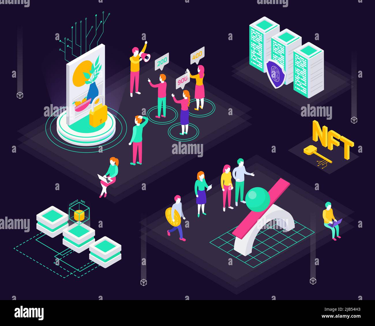 Nft vector vectors hi-res stock photography and images - Alamy