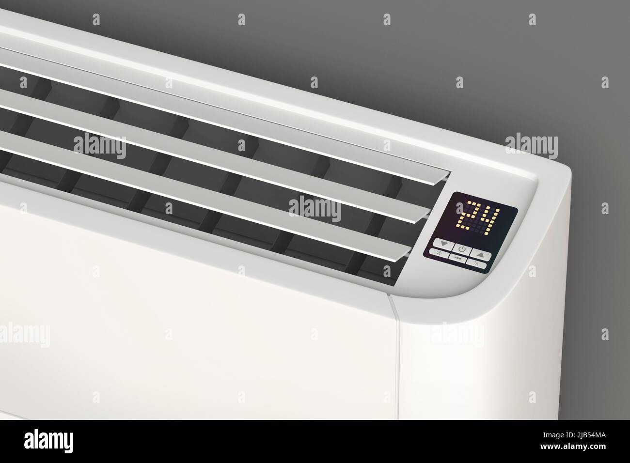Details of the control panel on the floor mounted air conditioner Stock ...