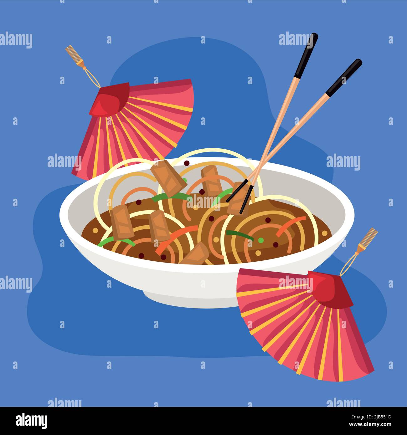 japanese soup and fans Stock Vector Image & Art - Alamy