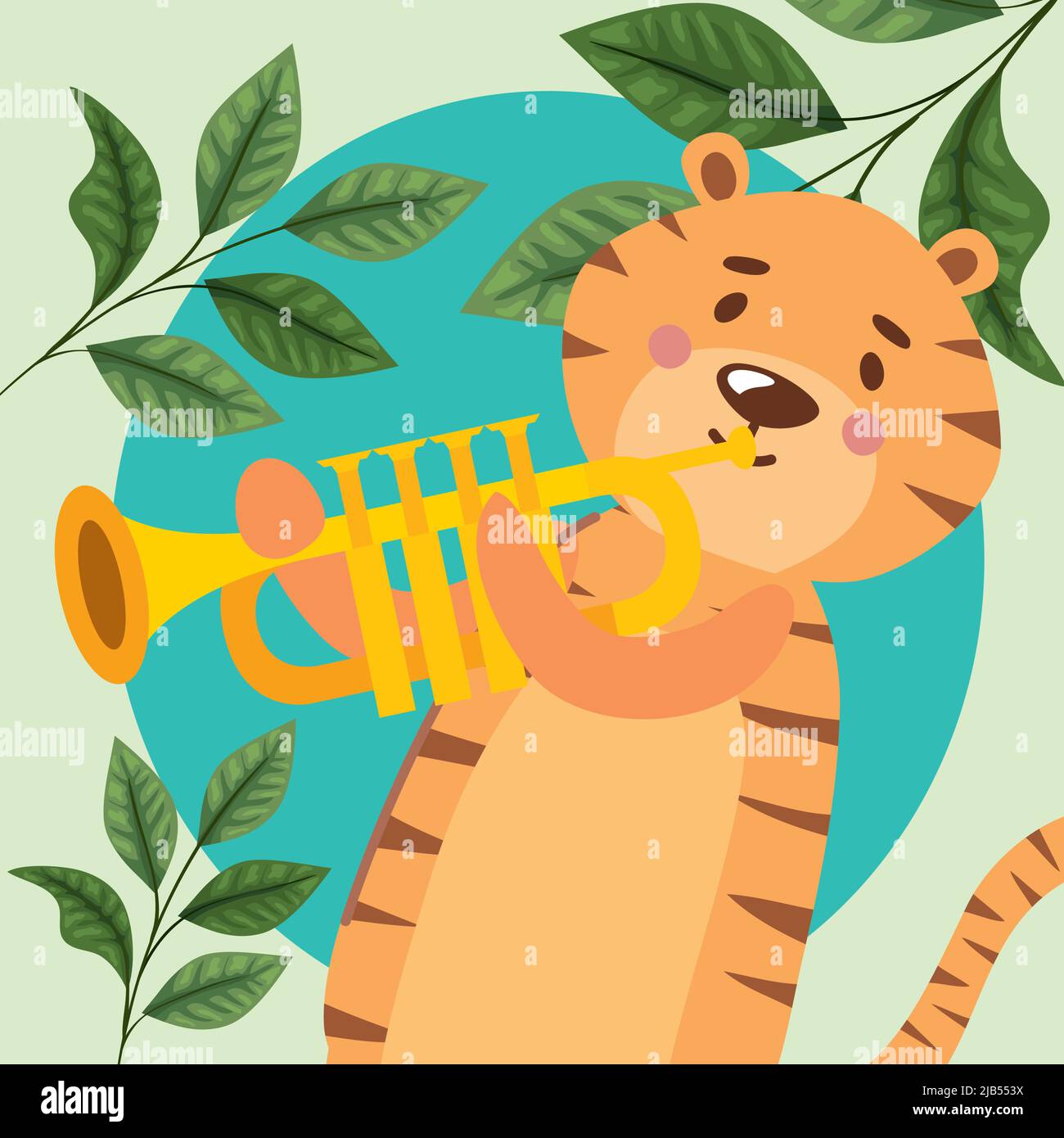 Tiger zoo playing Stock Vector Images - Alamy