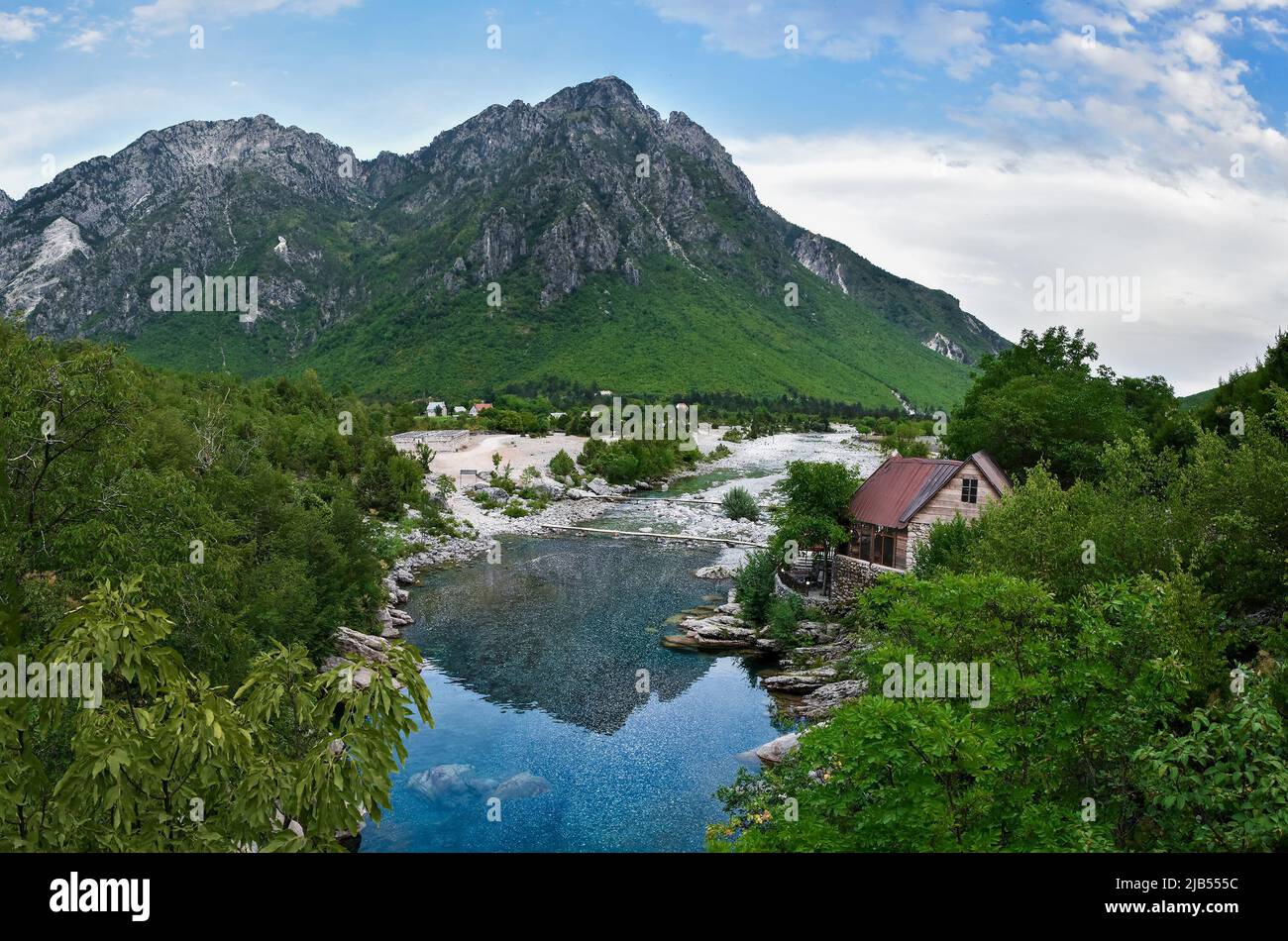 Scenic landscape view on gorge in Albanian mountain Stock Photo - Alamy