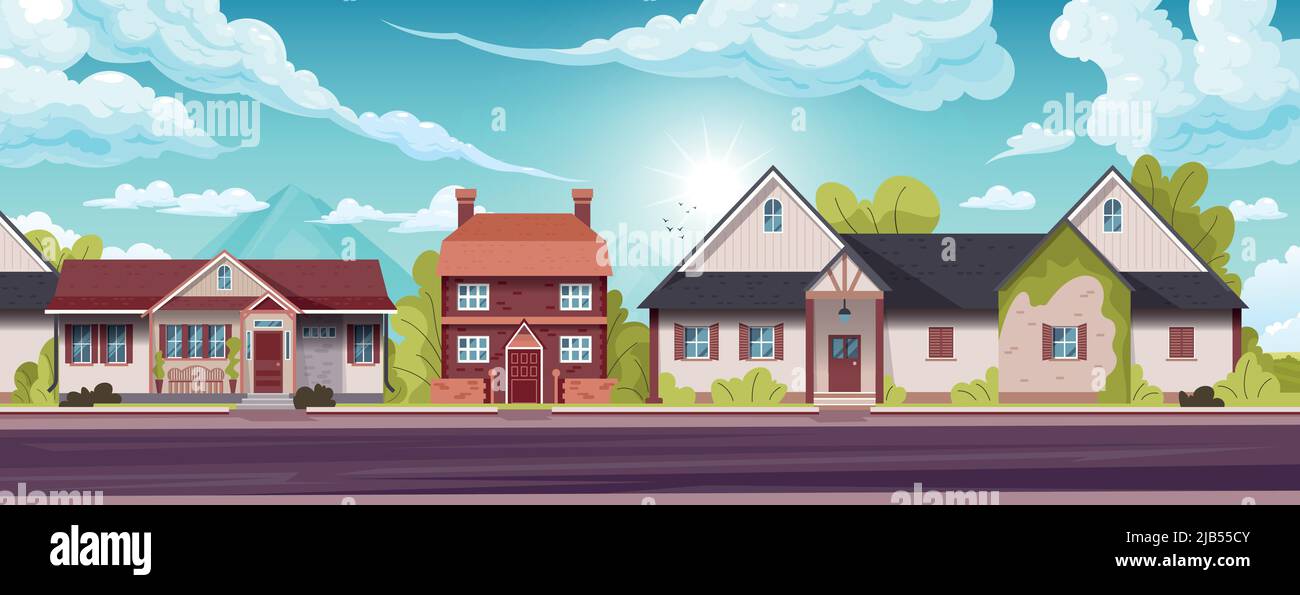 Suburban Area Illustration