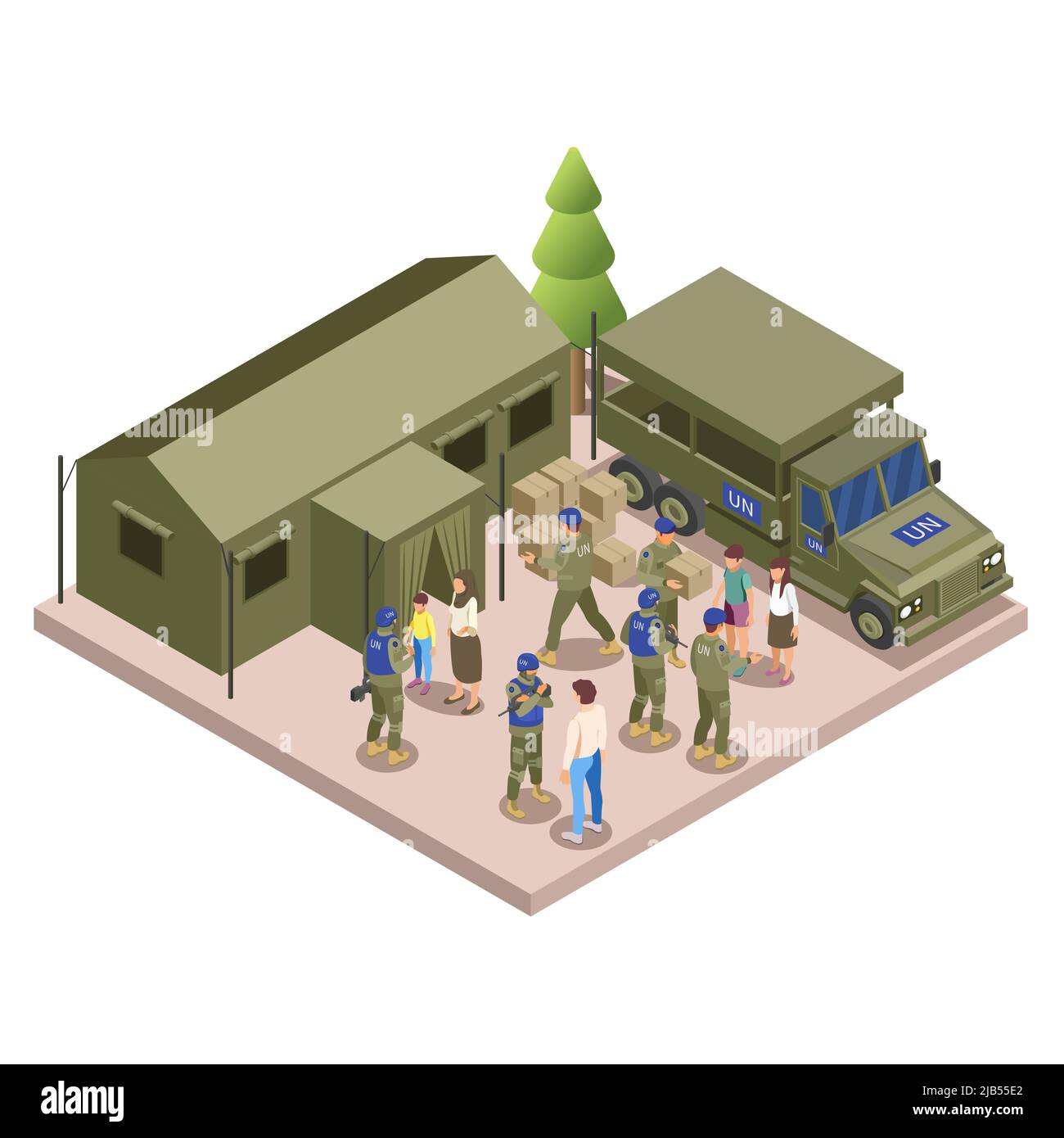 Military camps Stock Vector Images - Alamy