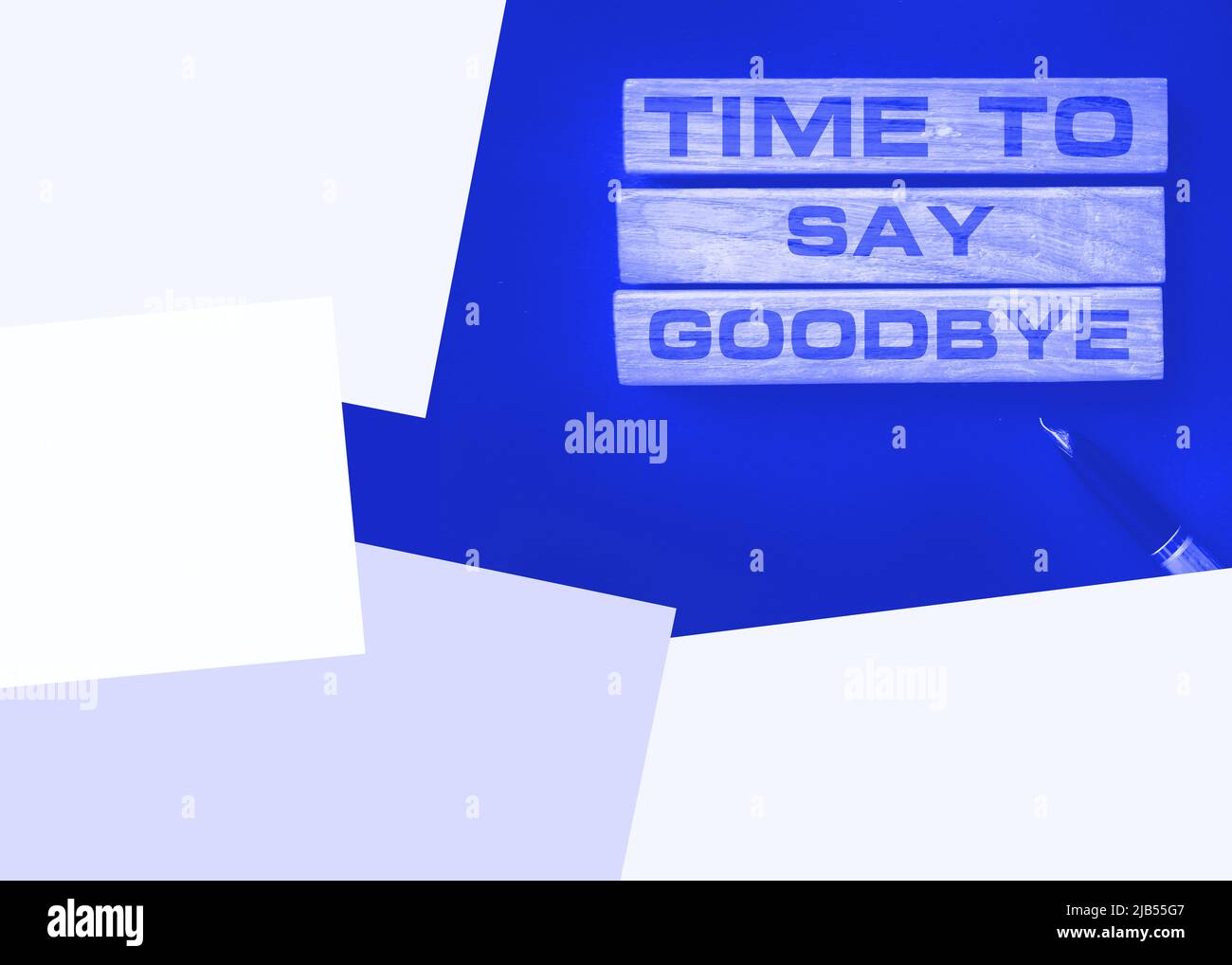 Time to Say Goodbye Message on wooden blocks. Concept Image Stock Photo ...