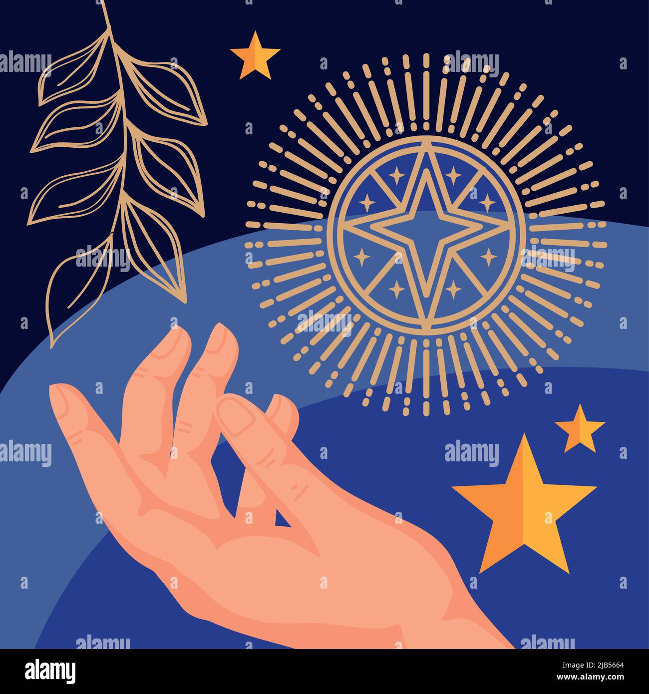 hand with esoteric symbol Stock Vector Image & Art - Alamy