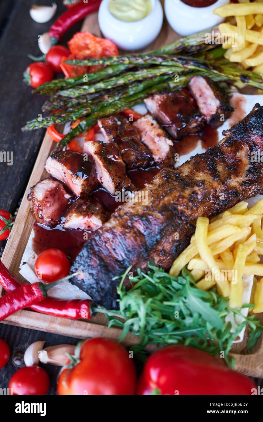 Wooden barbecue hi-res stock photography and images - Alamy