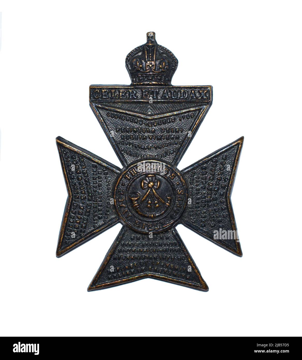 A cap badge of the King's Royal Rifle Corps as issued c.1905-1952 ...