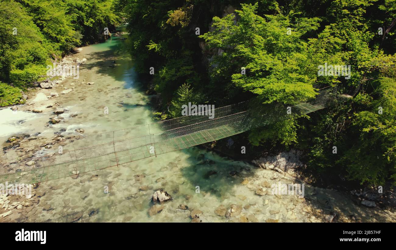 Swinging foot bridge hi-res stock photography and images - Alamy
