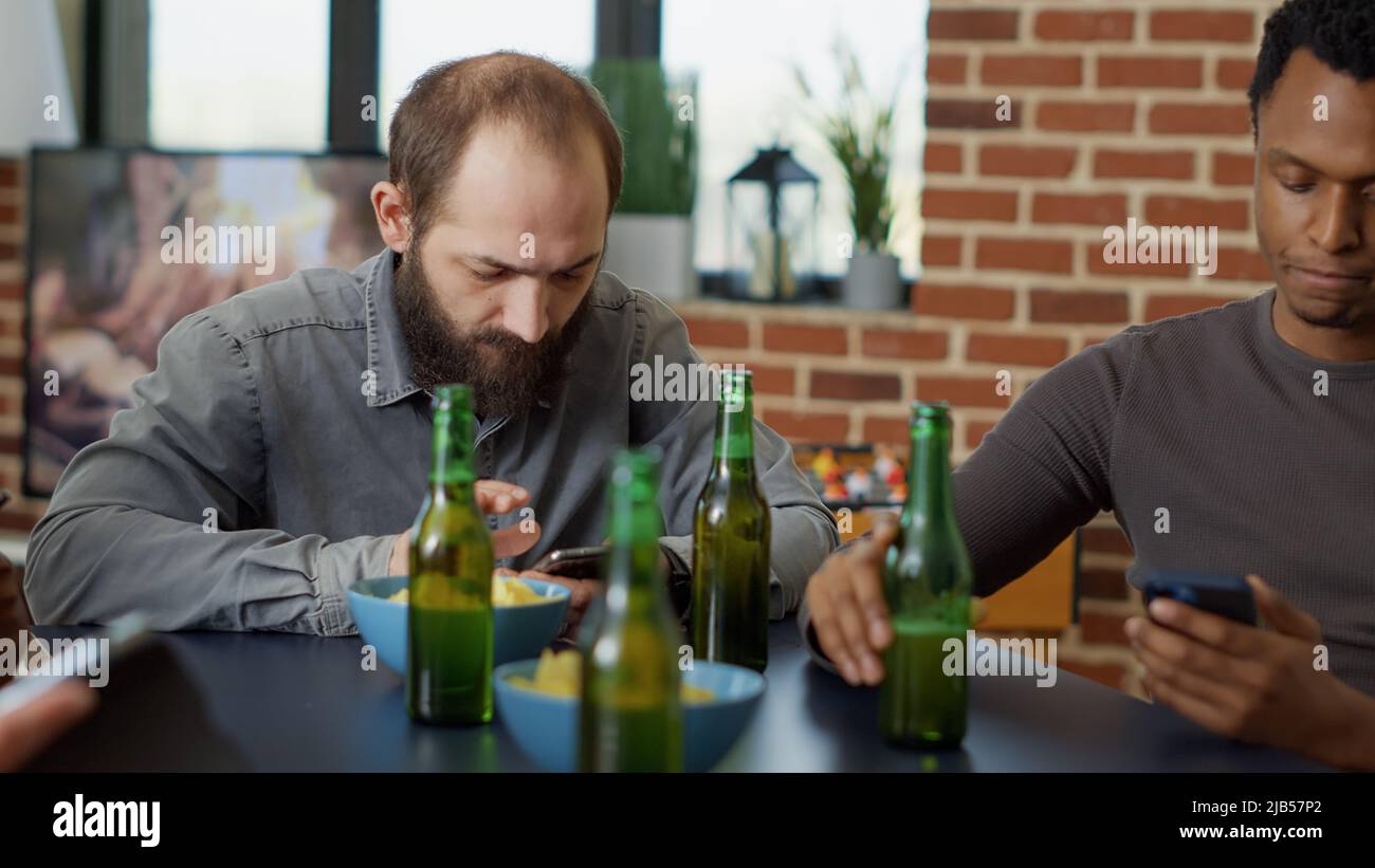 Close up shot man scrolling hi-res stock photography and images - Alamy