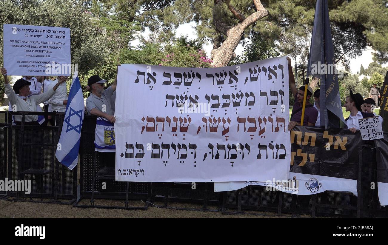 JERUSALEM, ISRAEL - JUNE 02: Supporters of Lehava group, notorious for ...
