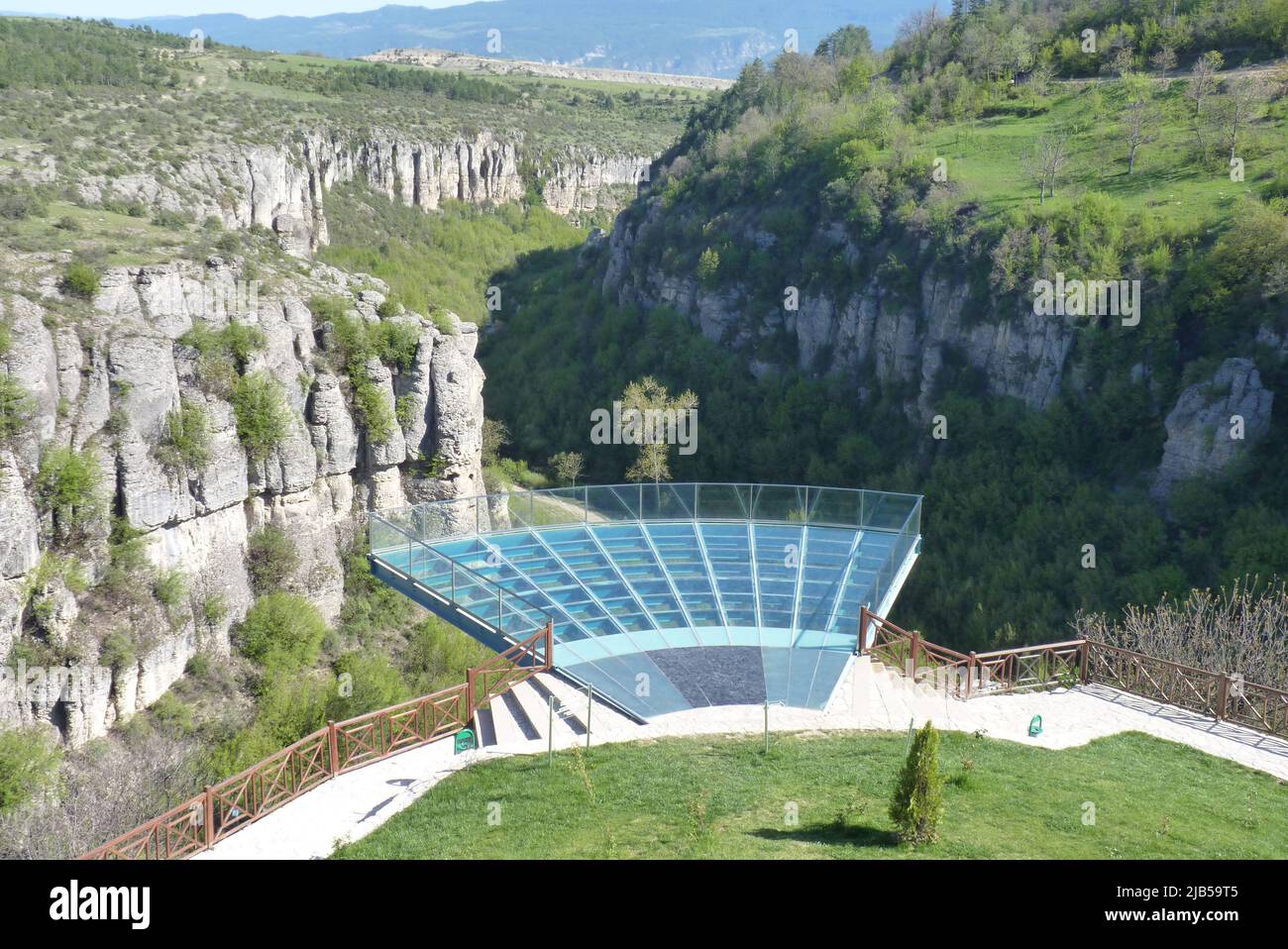 Crystal Glass Terrace in Tokatli Canyon, Safranbolu, Turkey Stock Photo ...