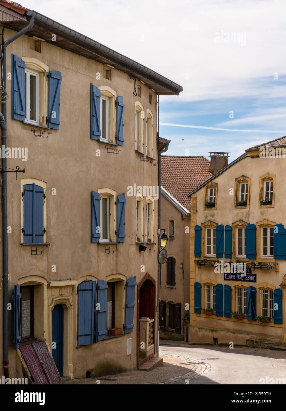 Rodemack, France - 2 June, 2022: view of the historic village center of ...