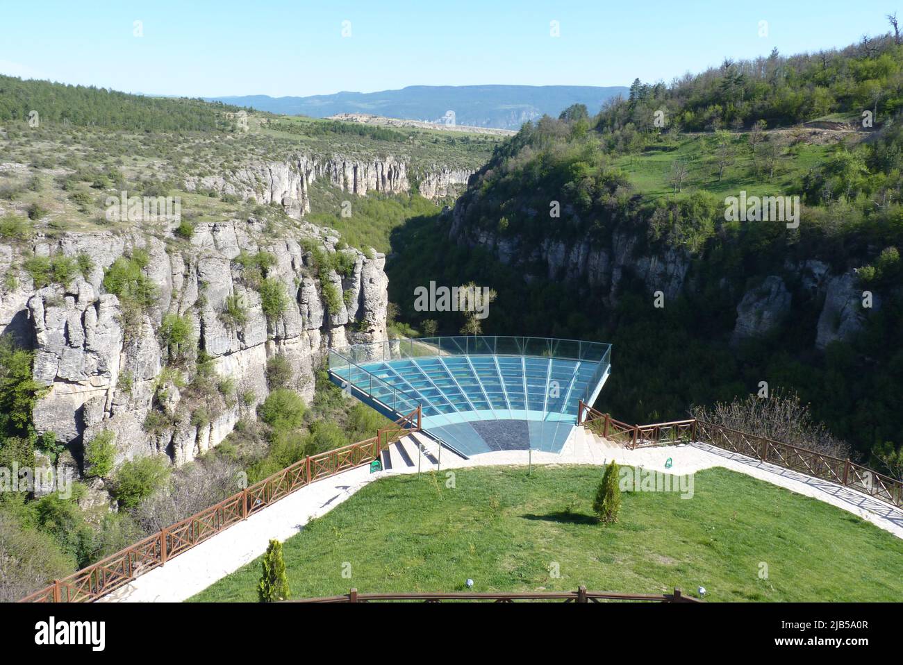 Crystal Glass Terrace in Tokatli Canyon, Safranbolu, Turkey Stock Photo ...
