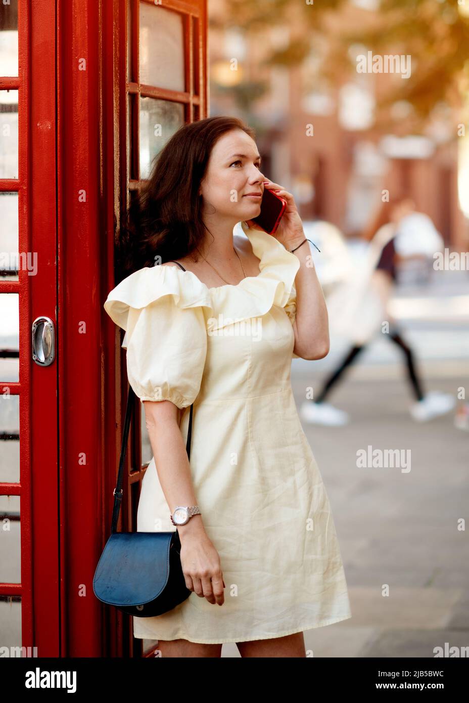 Happy british female city hi-res stock photography and images - Alamy