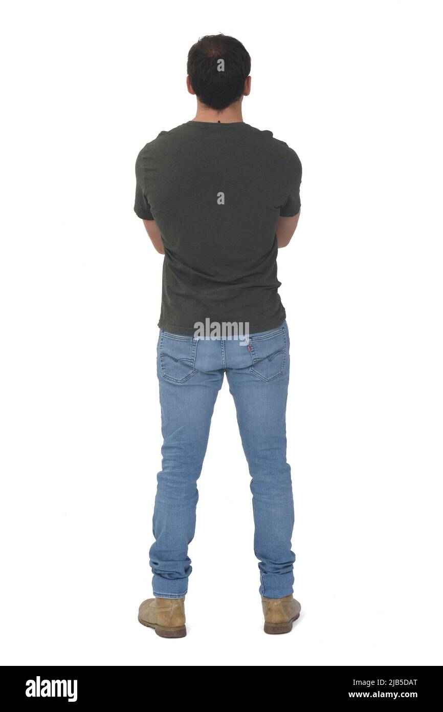 Full length backside view male hi-res stock photography and images - Alamy