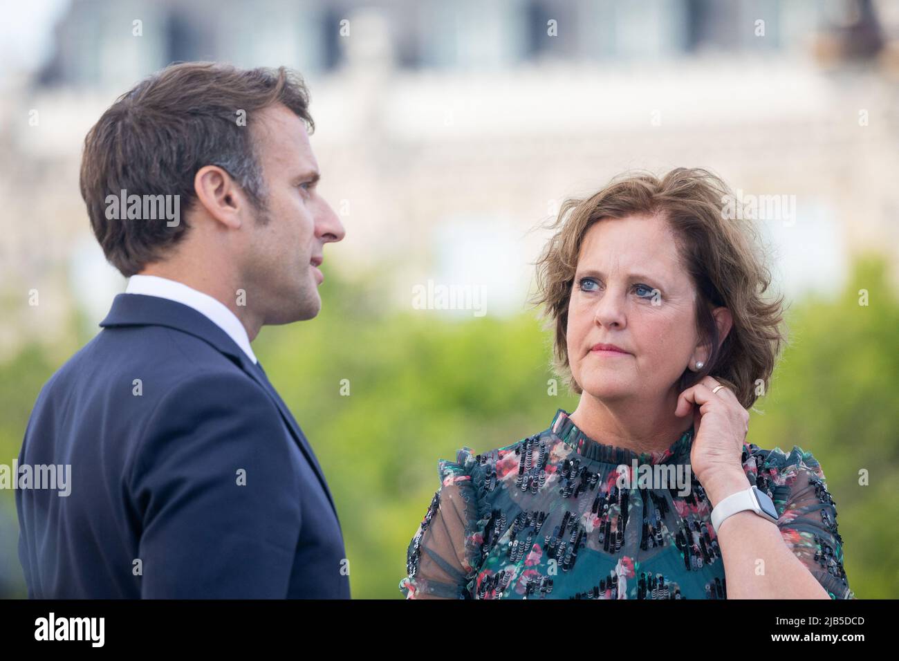 British Ambassador to France Menna Rawlings and French President ...