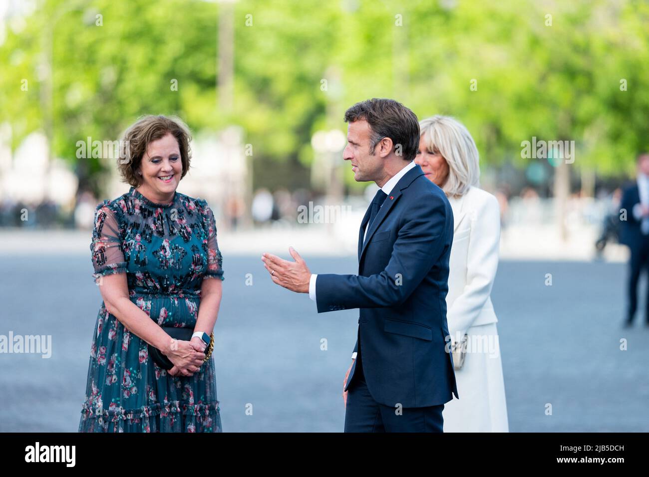 British Ambassador to France Menna Rawlings and French President ...