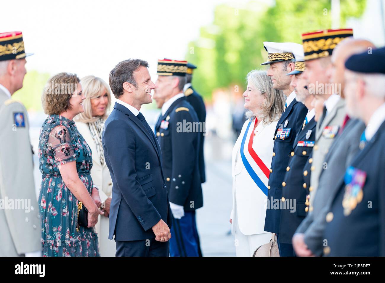 British Ambassador to France Menna Rawlings and French President ...