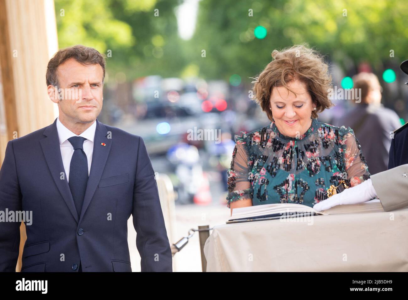 British Ambassador to France Menna Rawlings and French President ...