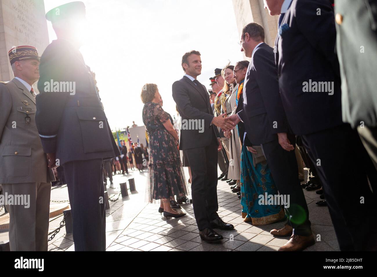 British Ambassador to France Menna Rawlings and French President ...