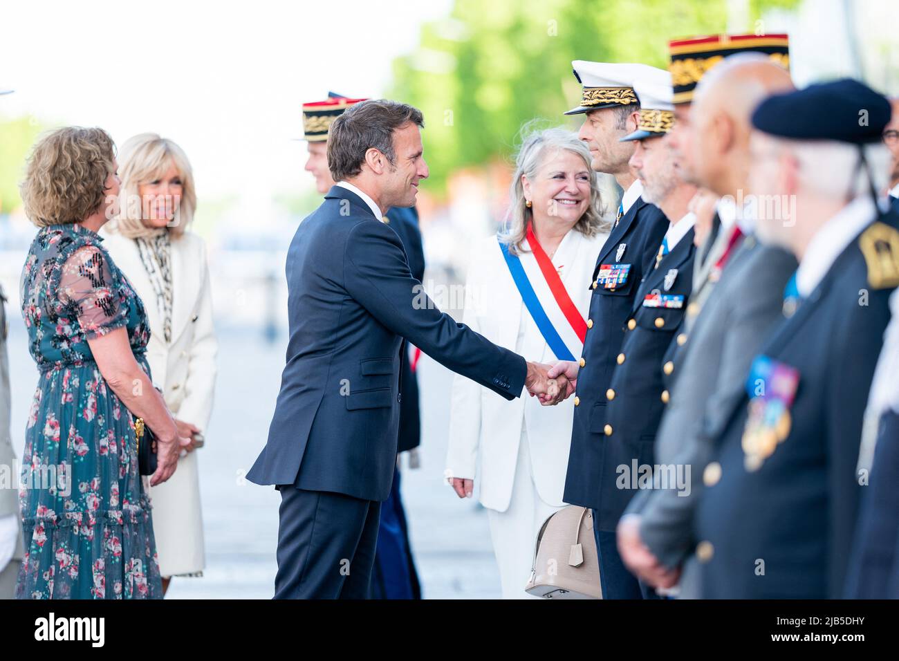 British Ambassador to France Menna Rawlings and French President ...