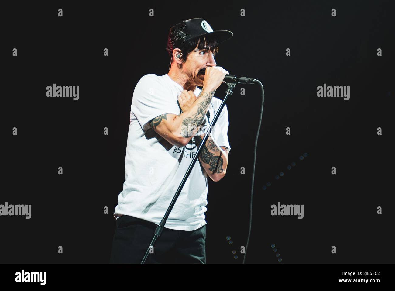 ZURICH, HALLENSTADION, OCTOBER 5TH 2016: Anthony Kiedis, singer of the ...