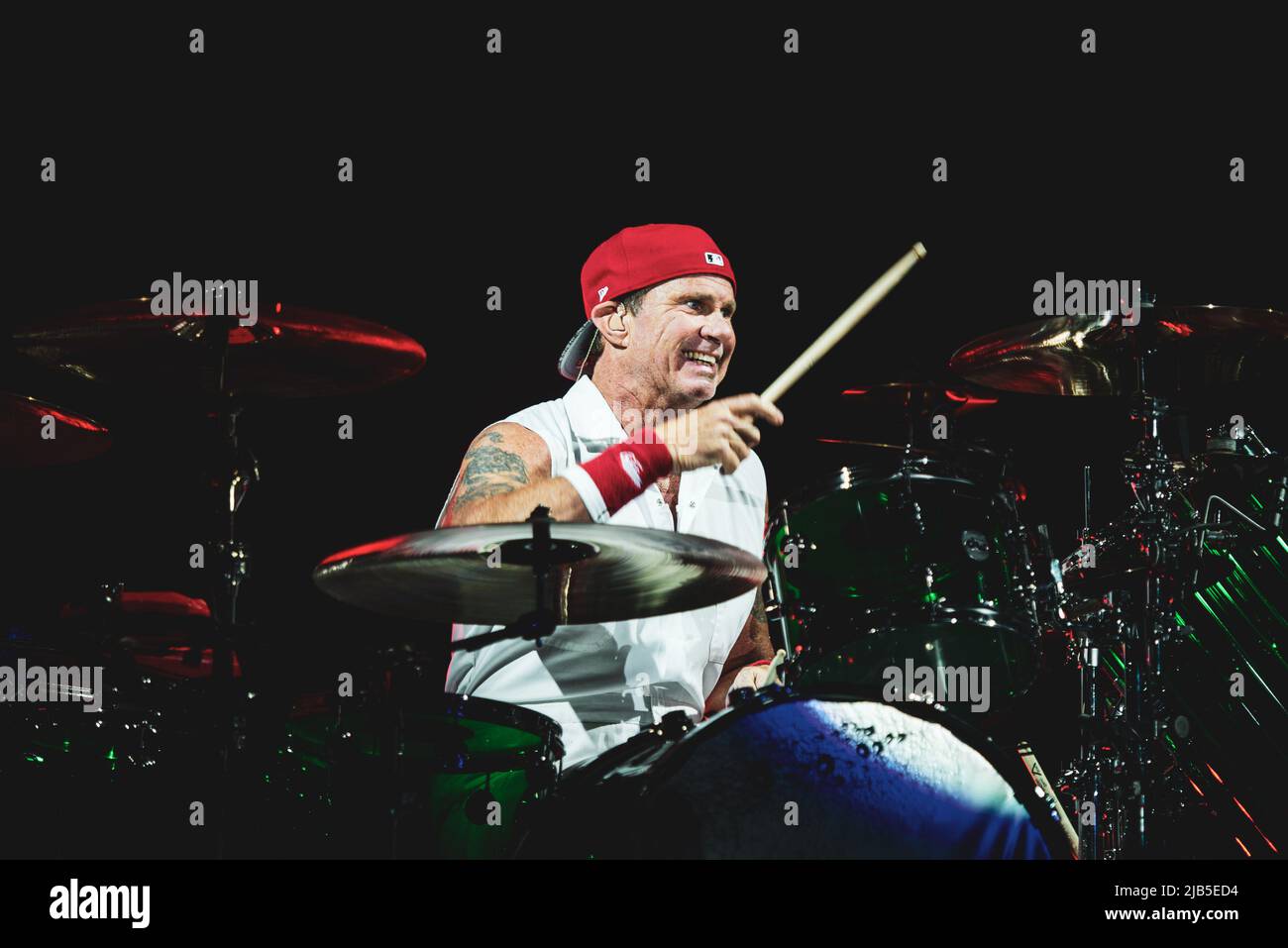ZURICH, HALLENSTADION, OCTOBER 5TH 2016: Chad Smith, drummer of the ...