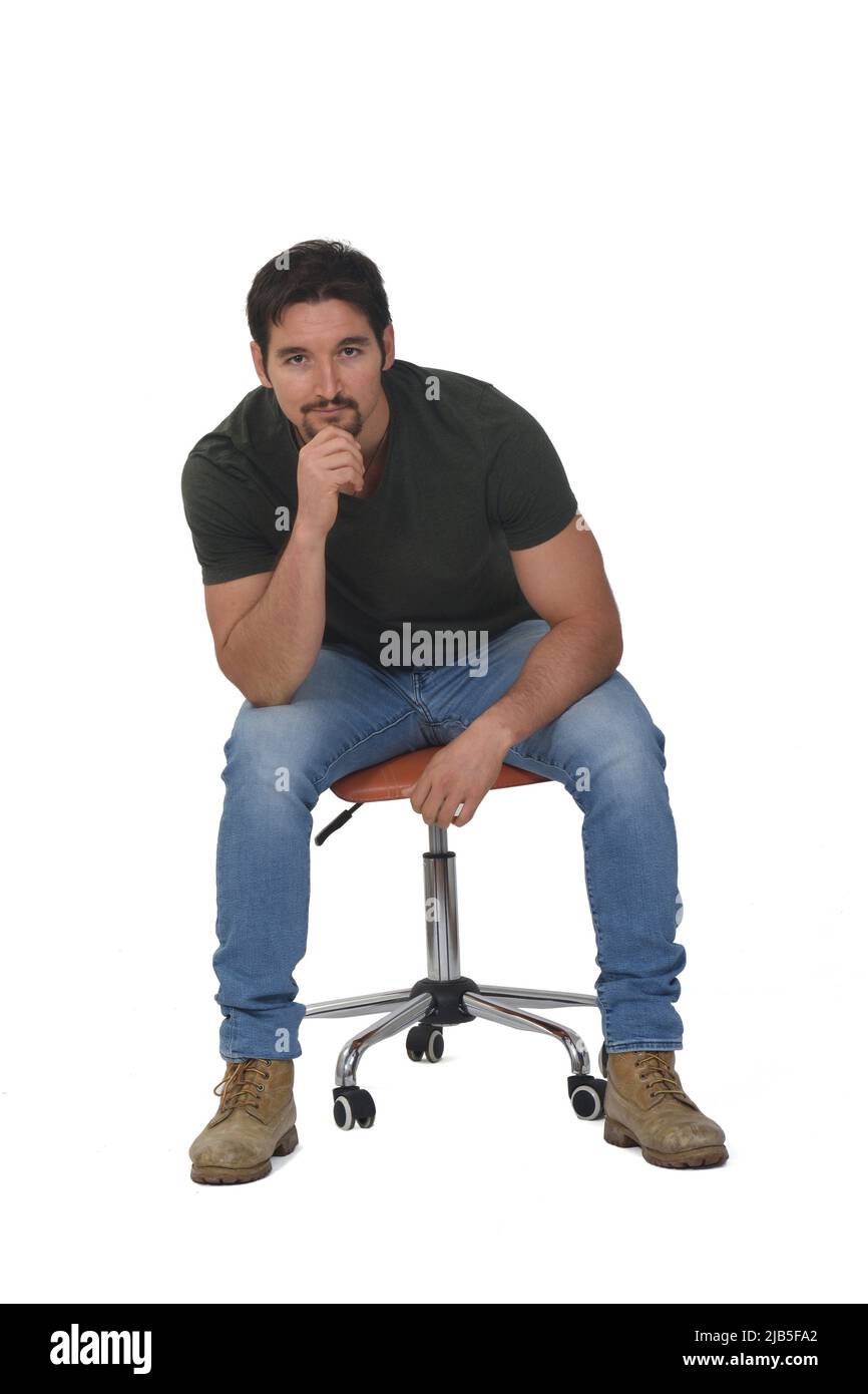 Man face front view smile young Cut Out Stock Images & Pictures - Alamy