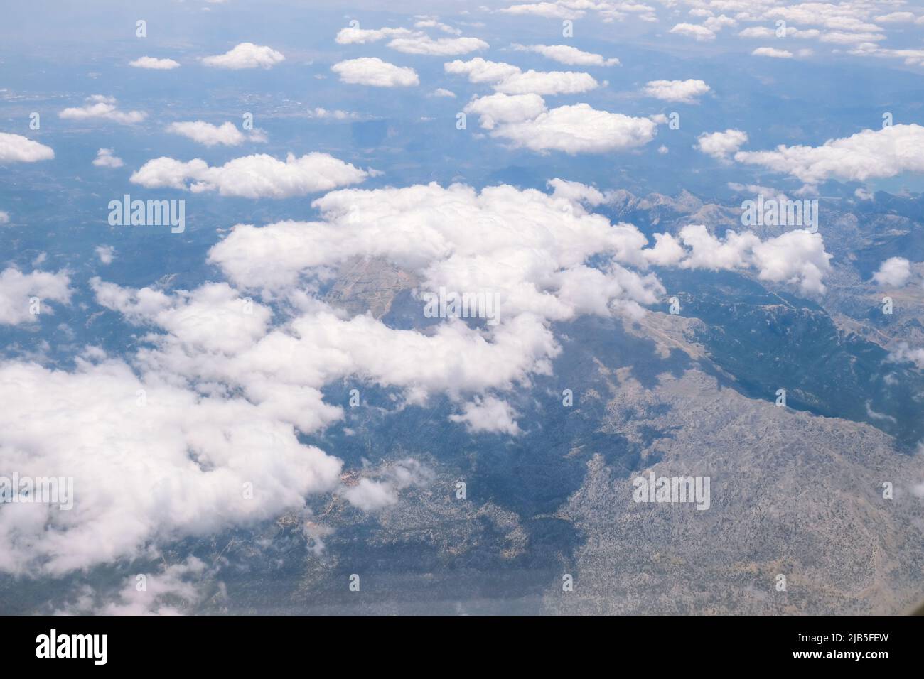 Airplane flight. View from the window of the plane. Airplane, Aircraft ...