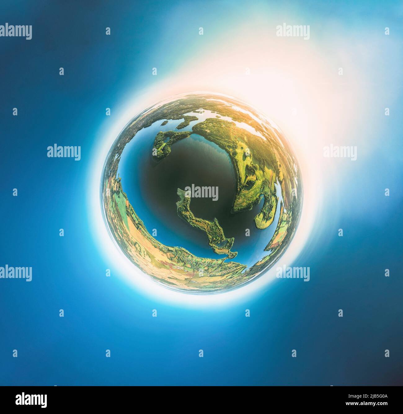 Planet earth birds eye view hi-res stock photography and images - Alamy