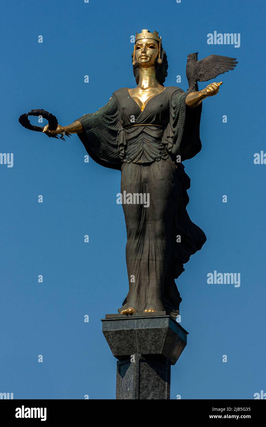 Sofia, centre, The Statue of Sofia, symbolic statue of St Sofia, patron ...